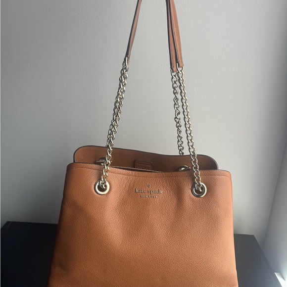 kate spade | Bags | Kate Spade Brown Leather Chain Shoulder Bag | Poshmark